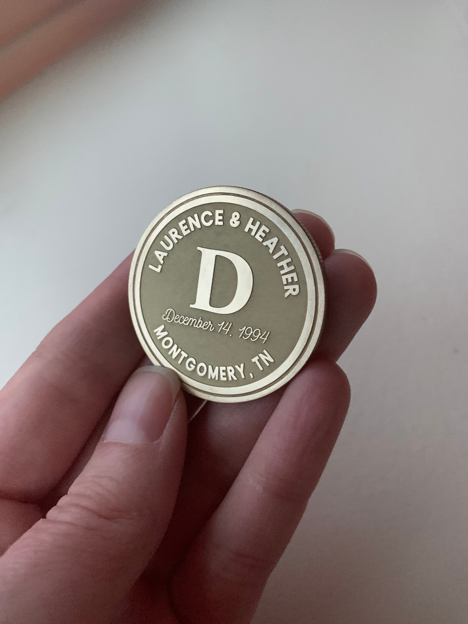 Wedding Engraved Brass Coin Wedding Favor Coin Anniversary - Etsy