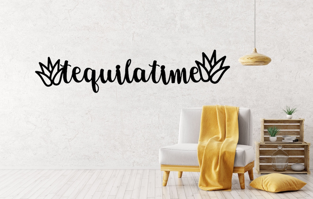 Tequila Time Metal Wall Art: Powder Coated Home Bar Decor - Etsy