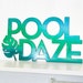 Pool Daze Metal Wall Art With Tropical Leaf or Flamingo - Etsy