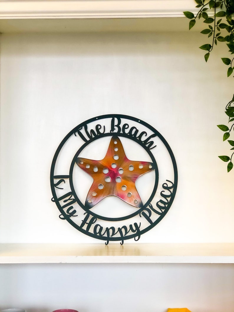 Personalized Starfish Sign - Customizable Weatherproof Door Hanger or ...