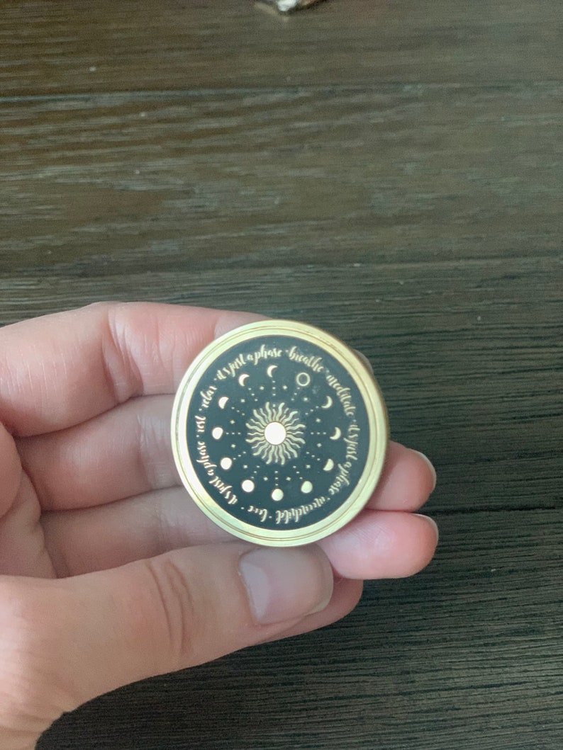 Moon Phase Engraved Brass Challenge Coin • Mystical Eye • Astrology ...