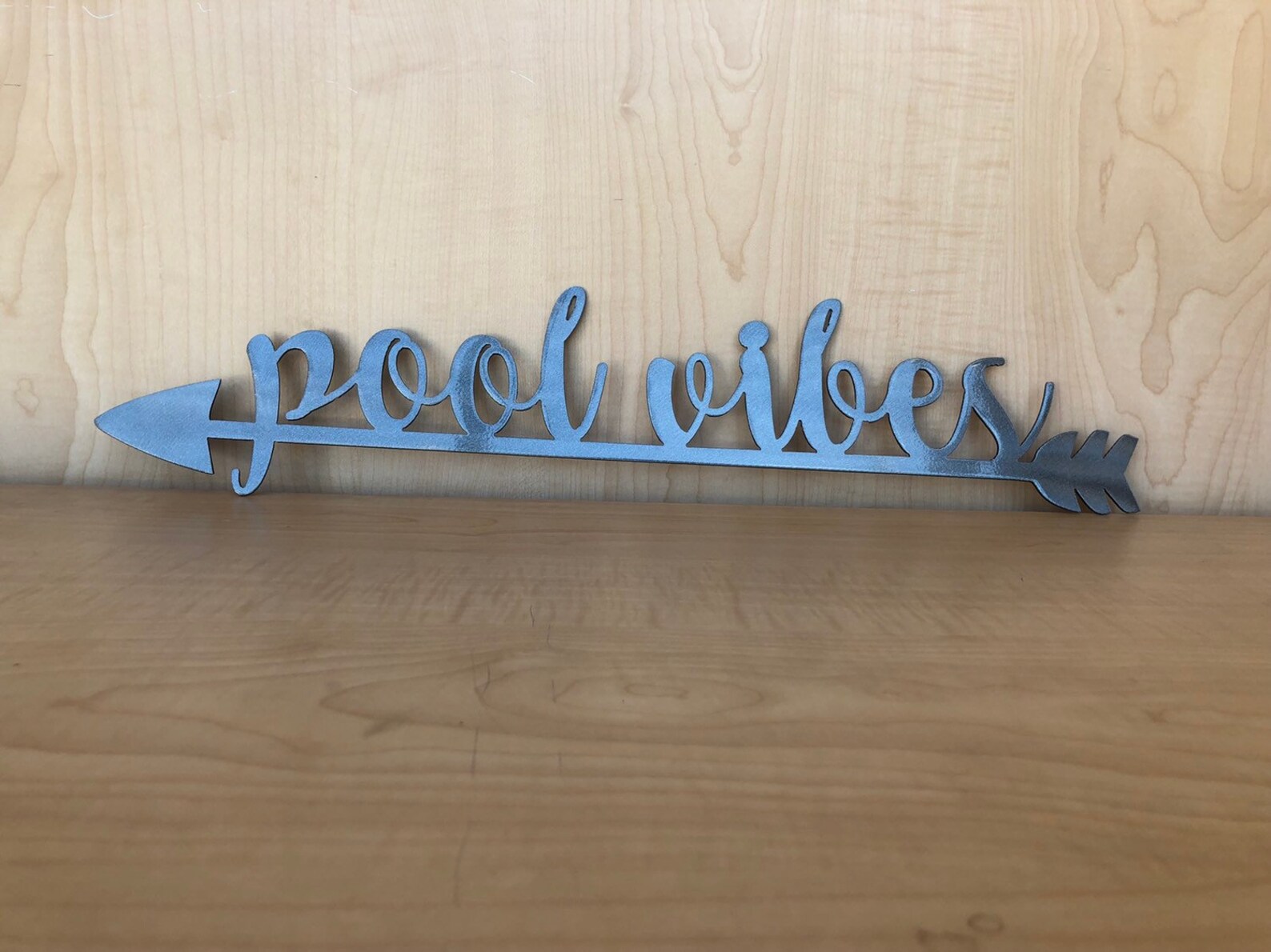 Pool Vibes Metal Wall Art Sign on Arrow With Powder Coat - Etsy
