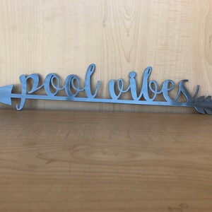 Pool Vibes Metal Wall Art Sign on Arrow With Powder Coat - Etsy
