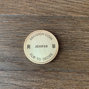 Personalized Decision Coin | Xmas Christmas Gift | Engraved Brass Coin ...