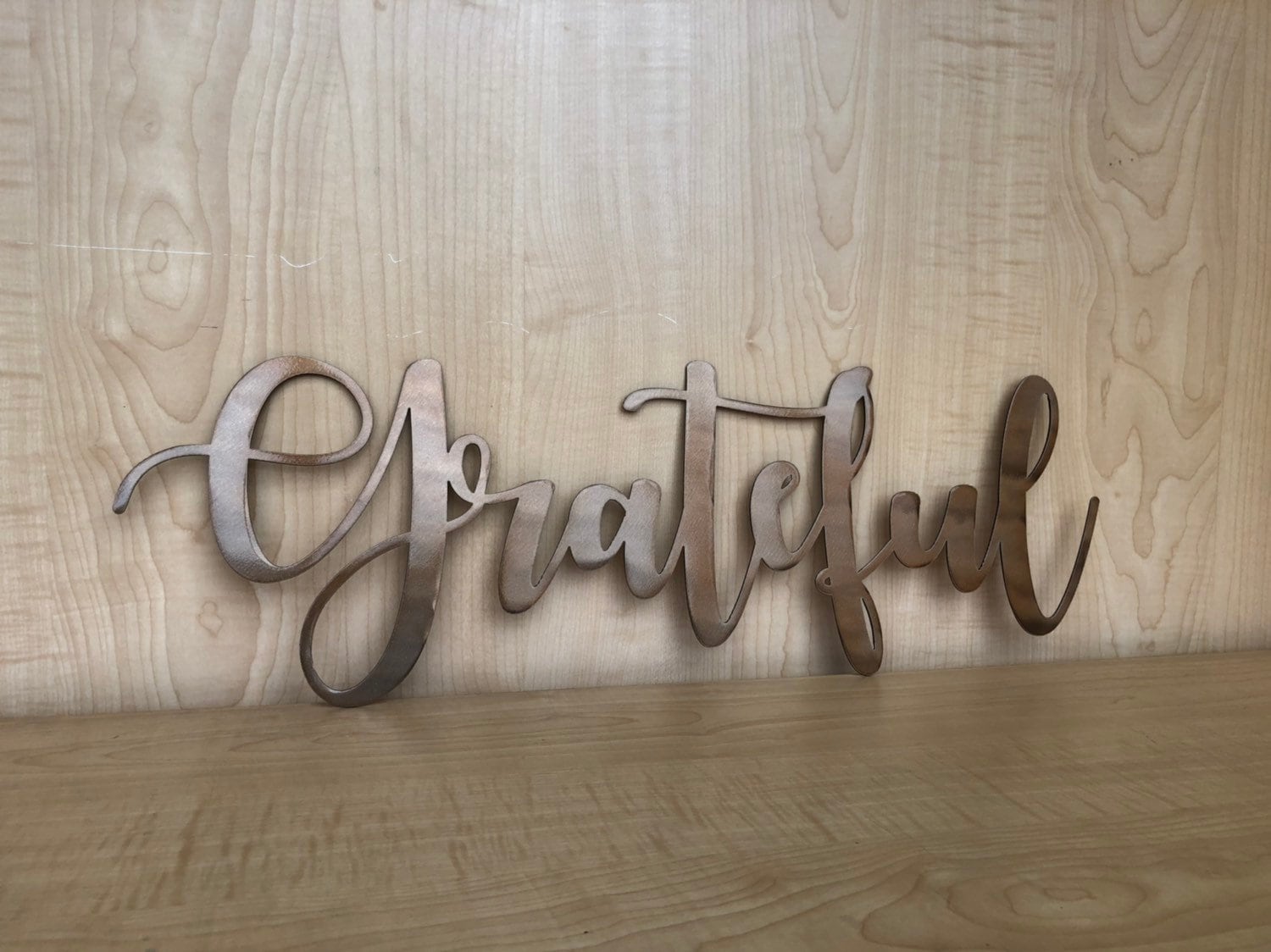 Grateful Metal Wall Art Sign With Powder Coat | Etsy