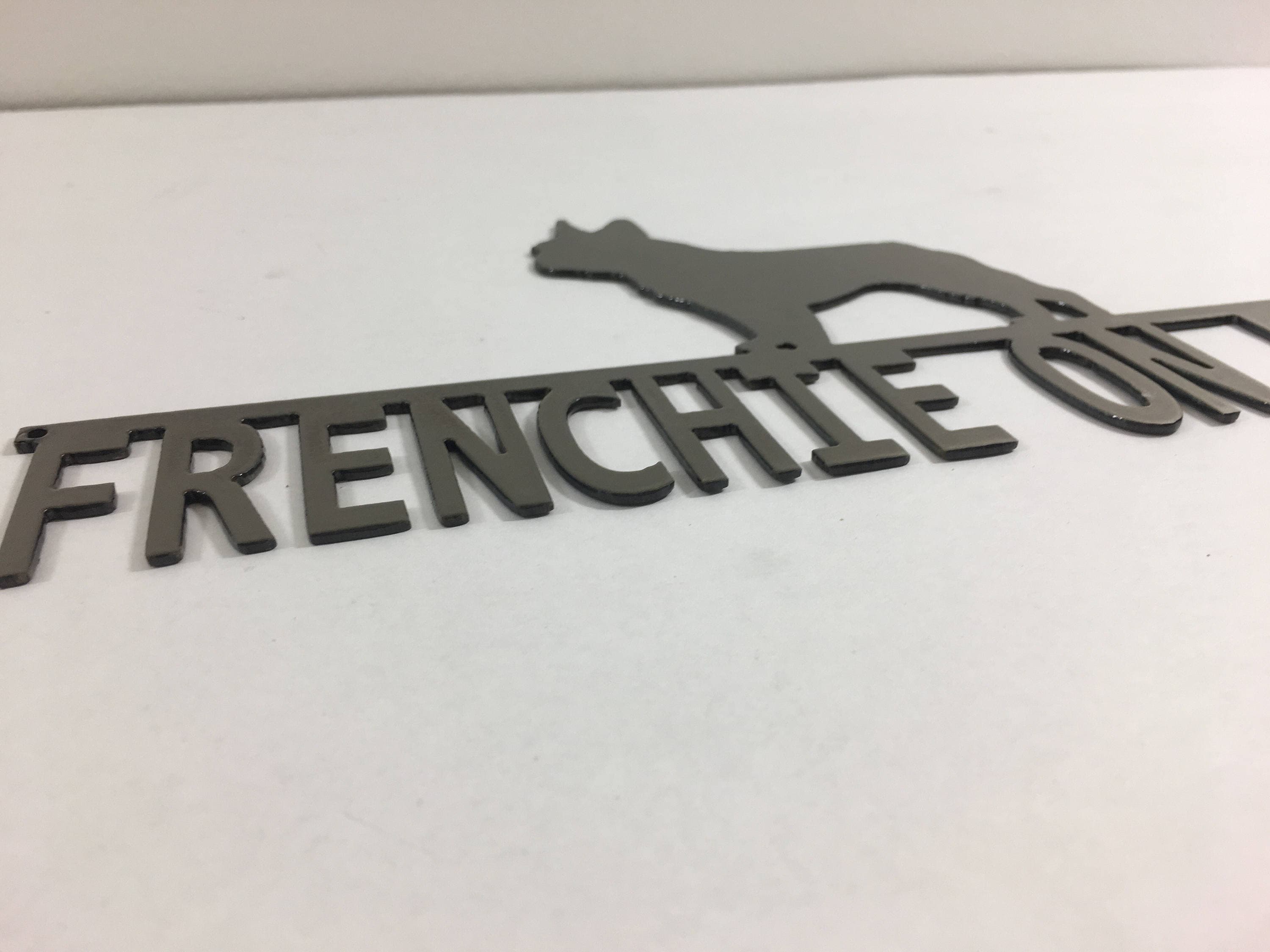 Frenchie on Duty Metal Wall Art Dog Sign | Etsy
