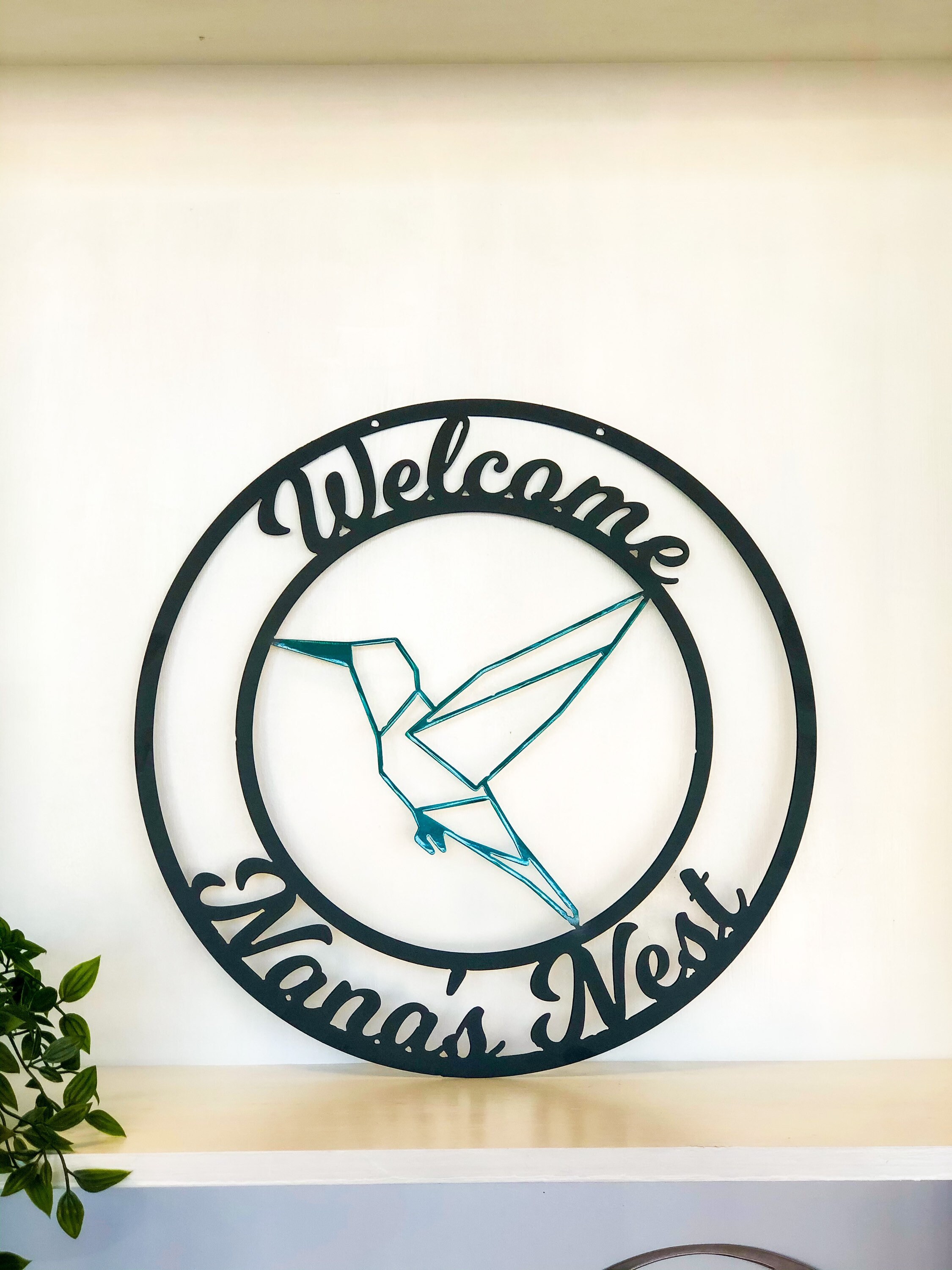 Personalized Metal Hummingbird Sign Customizable | Etsy