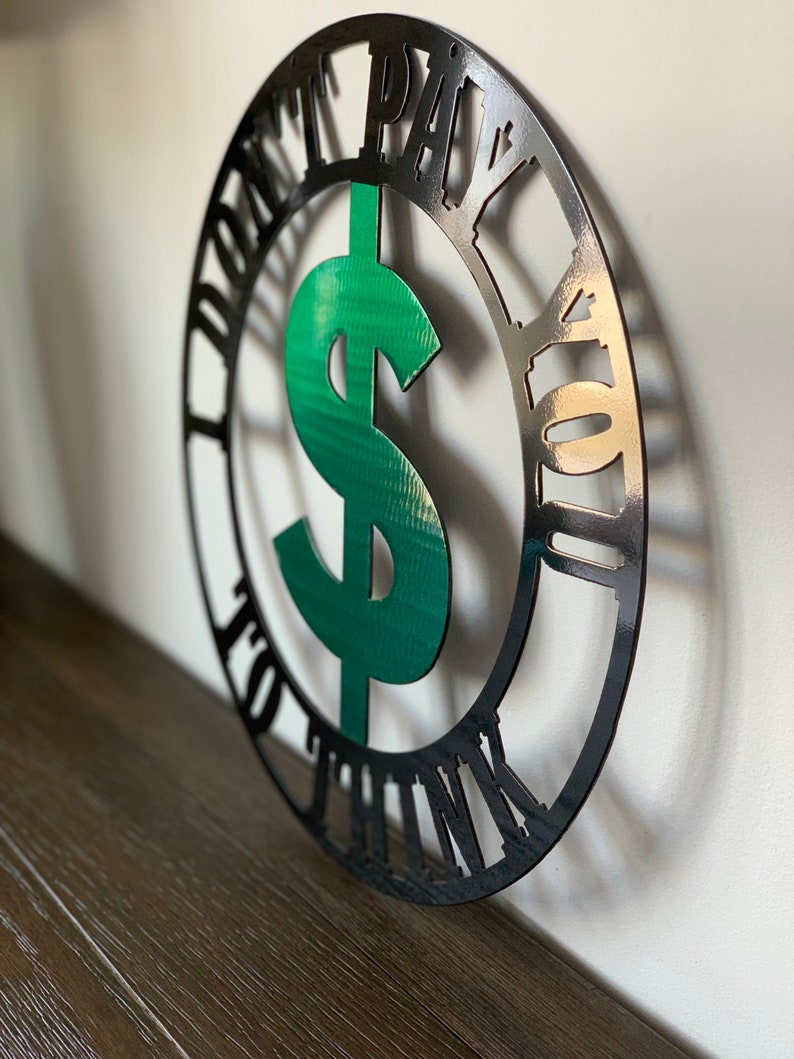 Personalized Dollar Sign Metal Wall Art Customizable | Etsy
