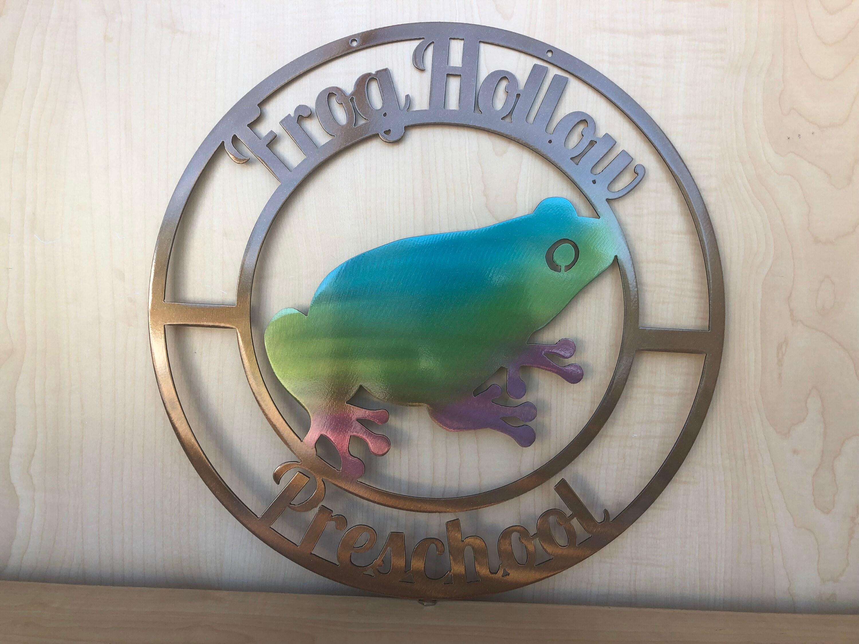 Personalized Frog Toad Door Hanger Metal Wall Art Any Color - Etsy
