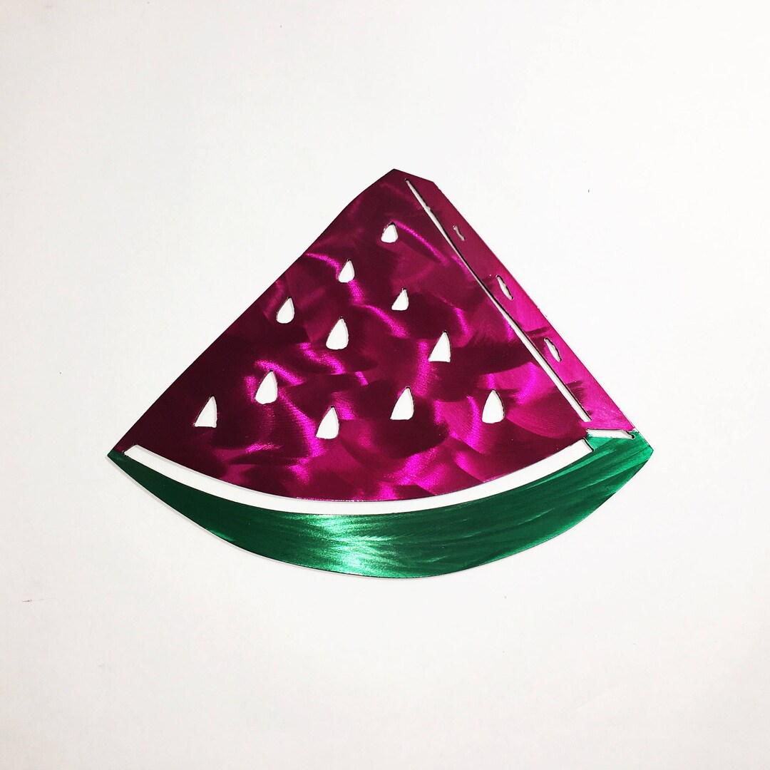 Watermelon Metal Wall Art With 14ga Steel, Two-tone Translucent Powder ...