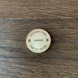 Personalized Decision Coin | Xmas Christmas Gift | Engraved Brass Coin ...