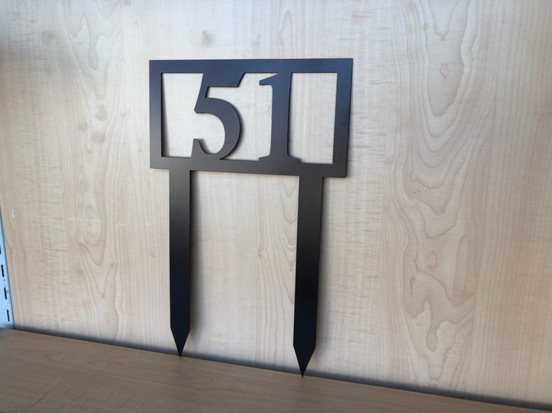 Metal House Numbers Yard Stake With Powder Coat Any Color - Etsy