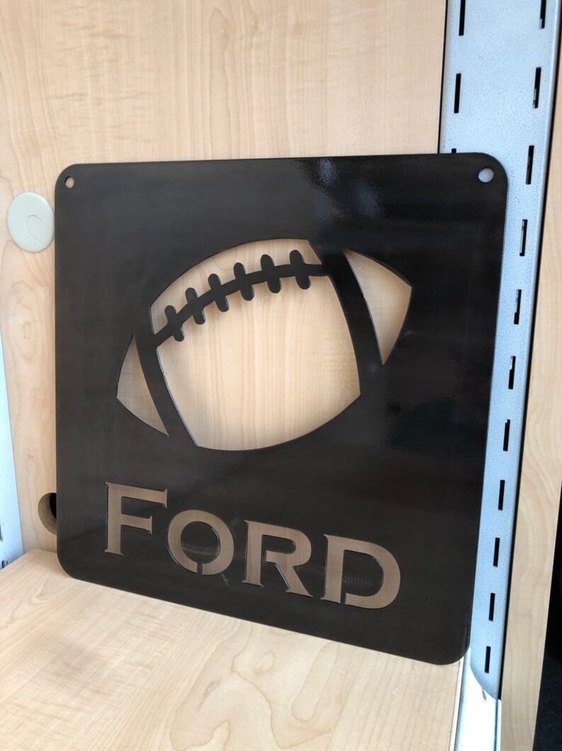 Custom Metal Football Wall Art With Name, Personalize and Choose Any ...