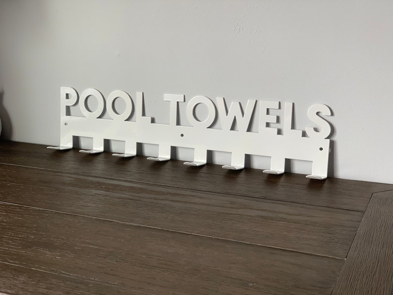 Pool Towels Rack Hanger With Hooks Powder Coated With - Etsy