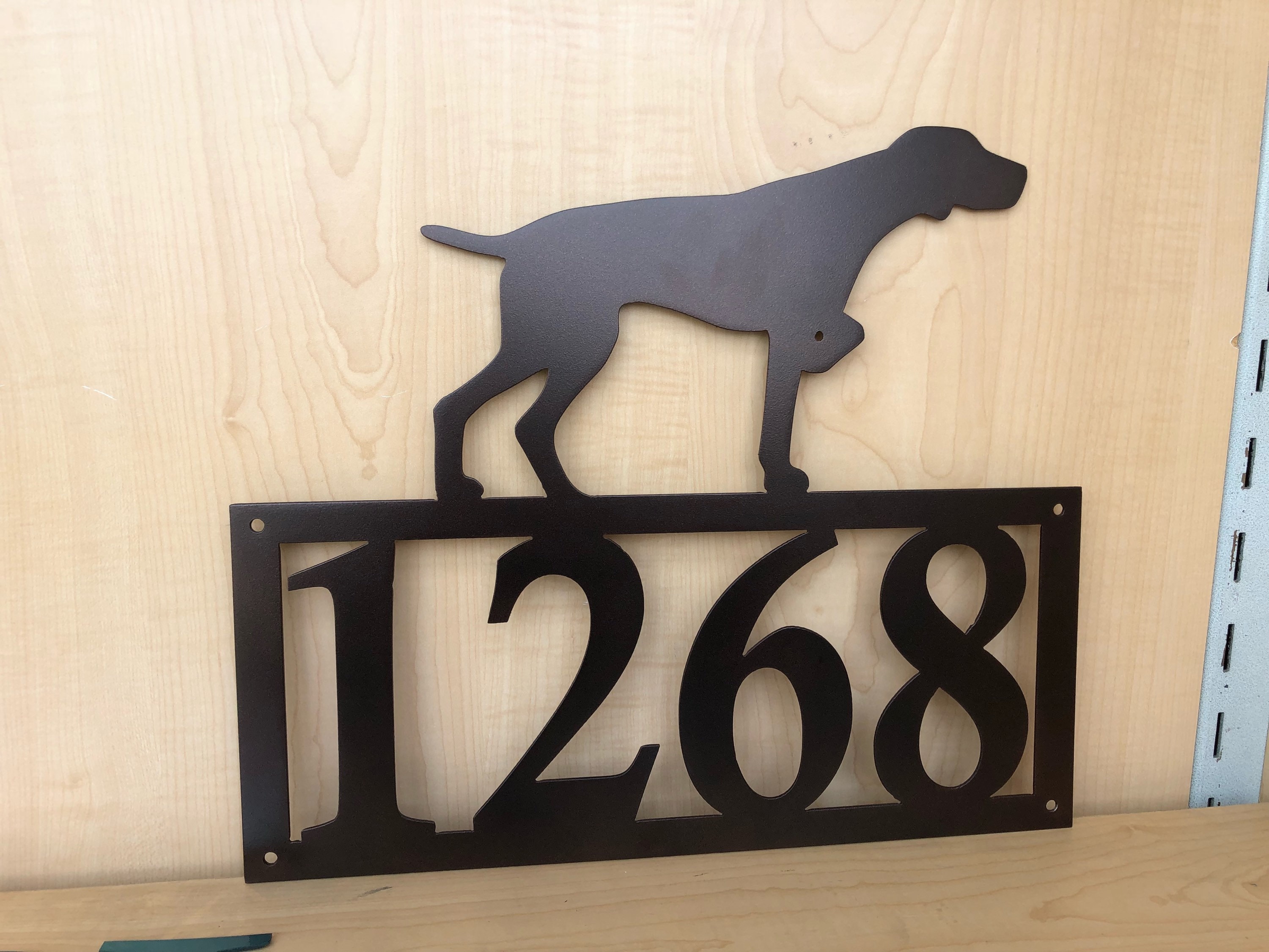 Custom Dog Silhouette Address Sign With Powder Coat Custom | Etsy