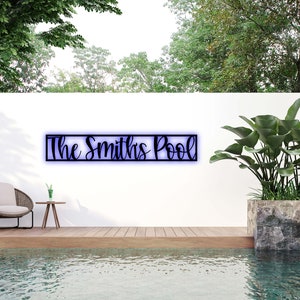 Personalized Framed LED Outdoor Script Sign | Your Custom Text | Custom ...