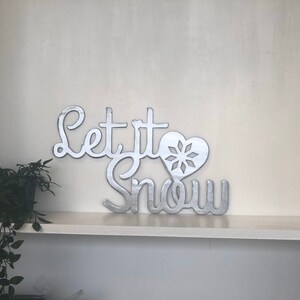 Let It Snow Metal Wall Art With Powder Coat - Etsy