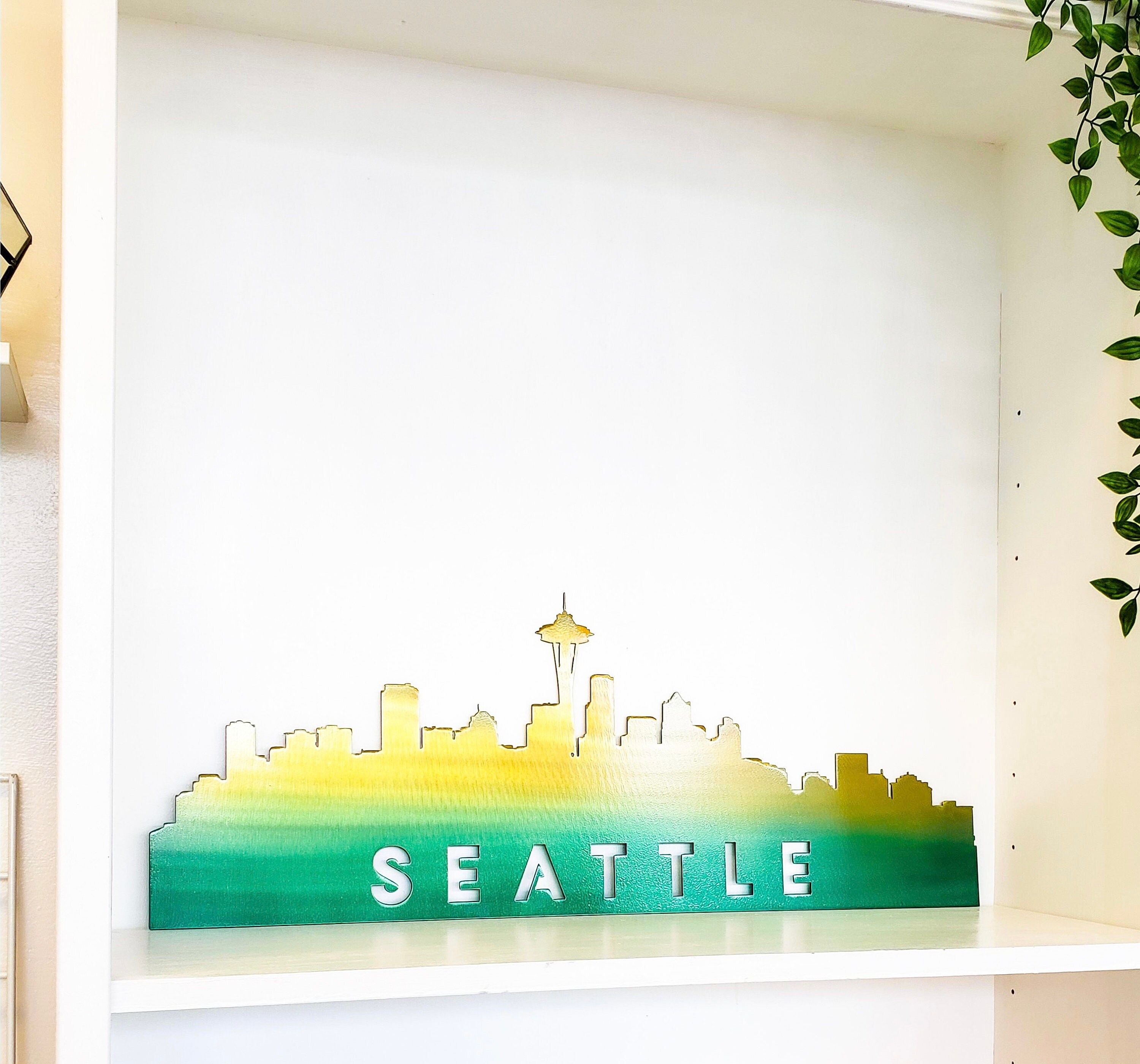 Seattle Skyline Metal Wall Art with Powder Coat Lots of | Etsy