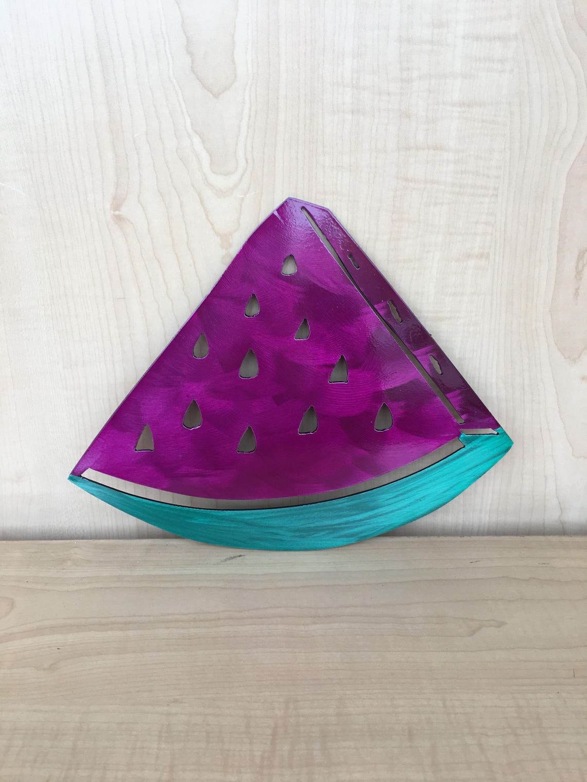 Watermelon Metal Wall Art With 14ga Steel, Two-tone Translucent Powder ...