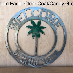 Personalized Welcome Palm Tree Sign - Customizable Weatherproof Door ...