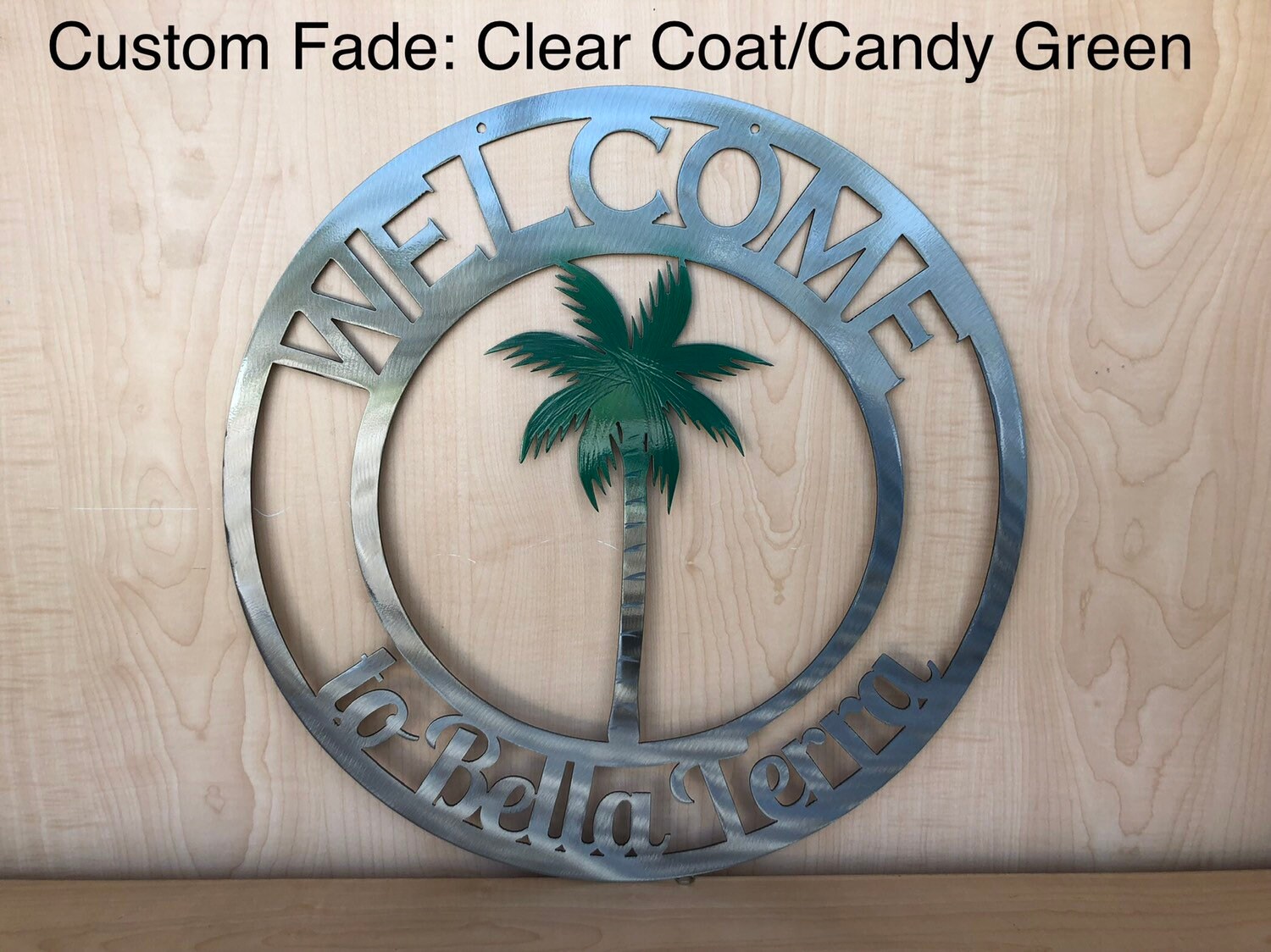 Personalized Welcome Palm Tree Sign Customizable | Etsy