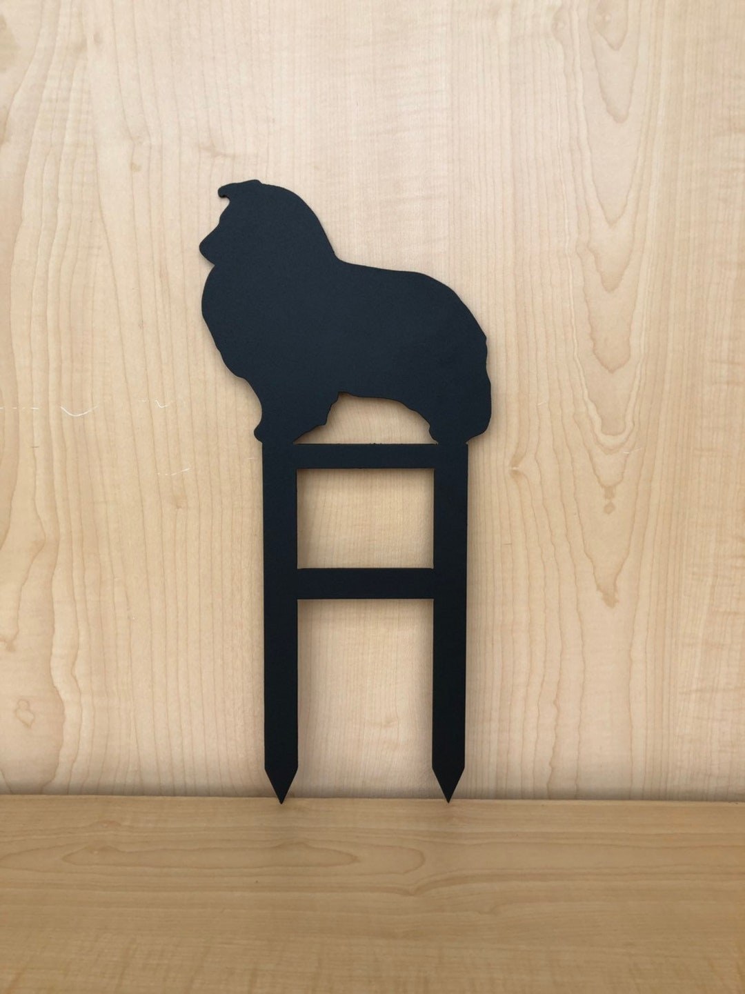 Metal Sheltie Yard Stake: Weatherproof Powder Coat Garden Decor - Etsy