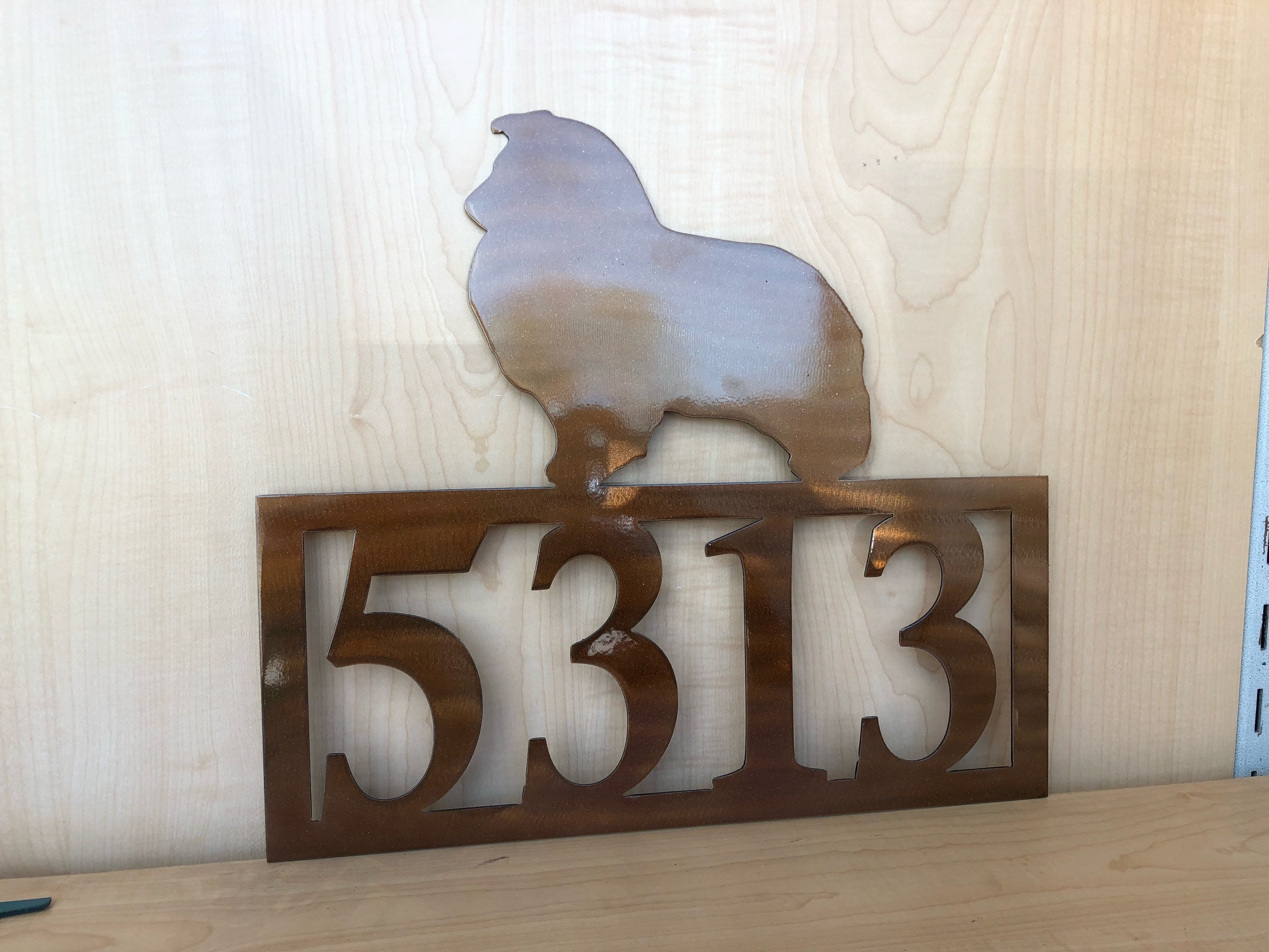 Custom Dog Silhouette Address Sign With Powder Coat Custom | Etsy