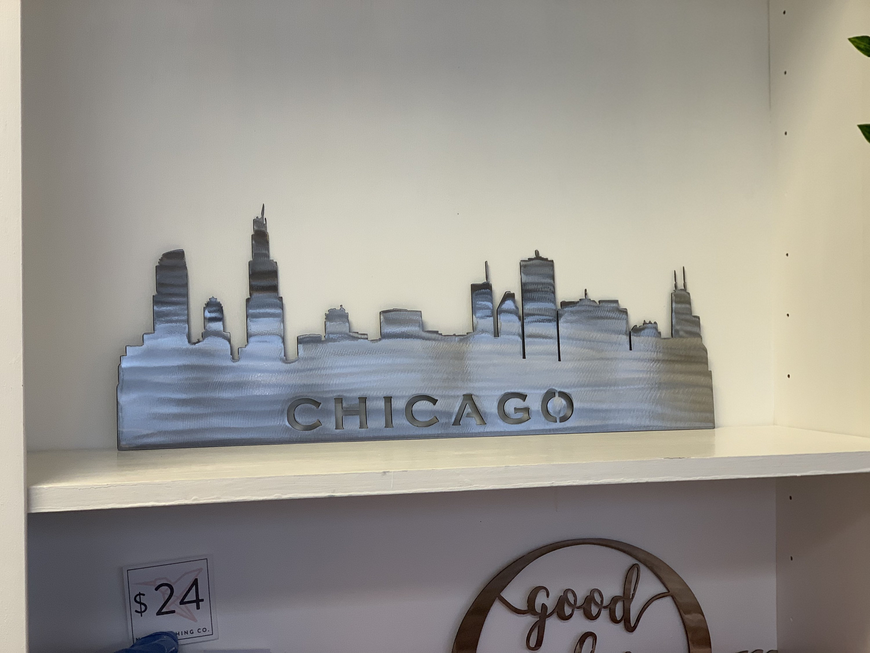 Chicago Skyline Metal Wall Art: Powder Coat Home Decor - Etsy