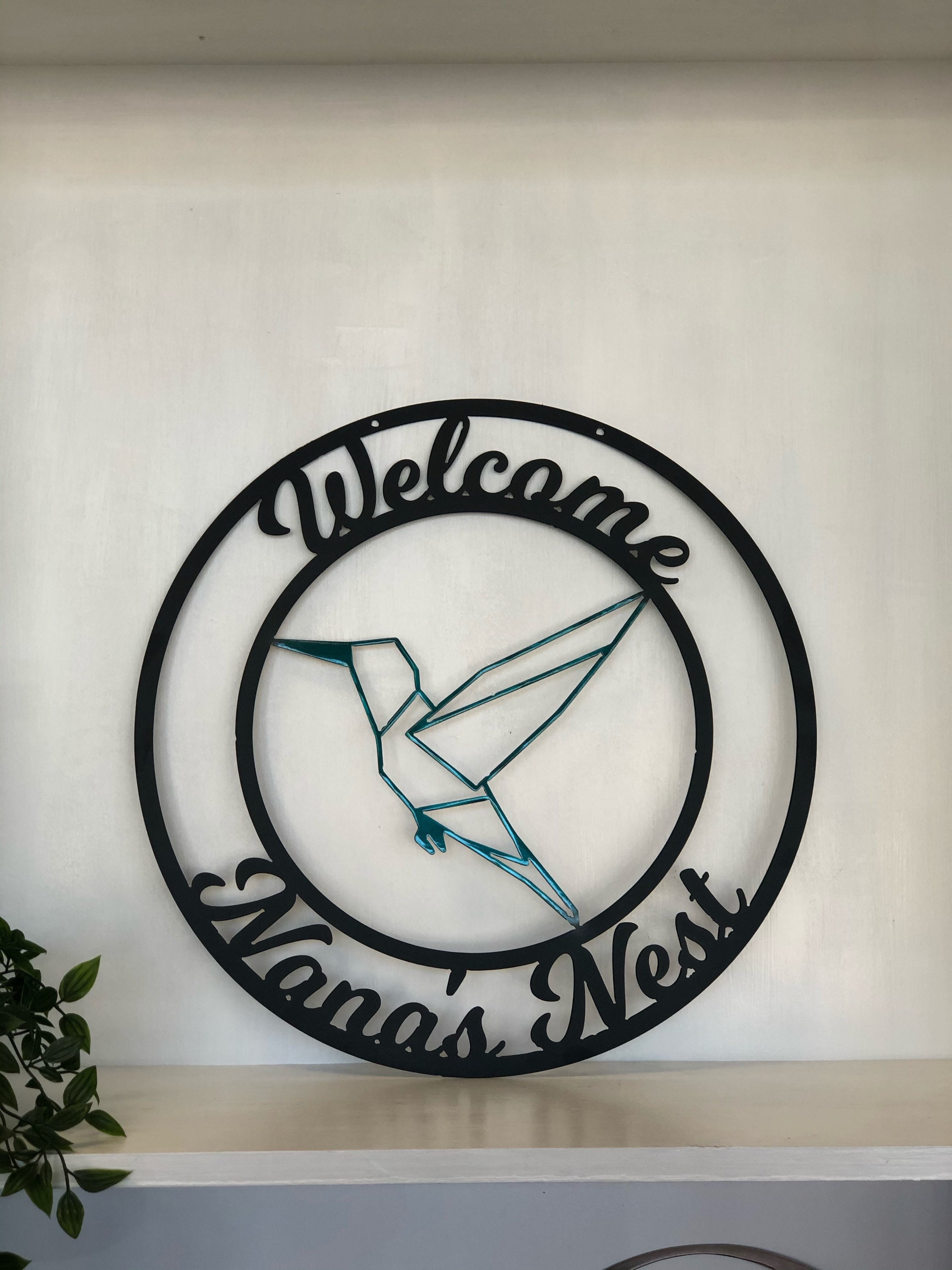 Personalized Metal Hummingbird Sign Customizable | Etsy