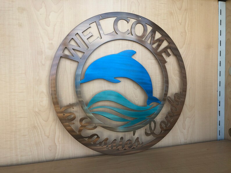 Personalized Dolphin Metal Sign Customizable Weatherproof | Etsy