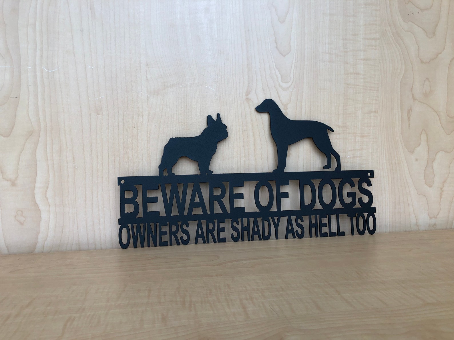 Personalized Beware of Dogs Metal Sign: Powder Coated Outdoor Decor - Etsy