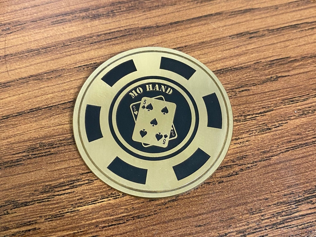 Custom Engraved Brass Poker Card Protector: Texas Hold'em Gift - Etsy