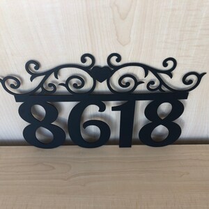 Custom Metal Address Sign With Scrolls & Powder Coat, Any Color - Etsy