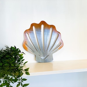 Sea Shell Metal Wall Art With Powder Coat | Beach Theme Decor ...