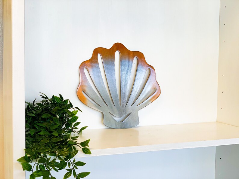 Sea Shell Metal Wall Art With Powder Coat Mother's Day - Etsy