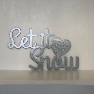 Let It Snow Metal Wall Art With Powder Coat - Etsy