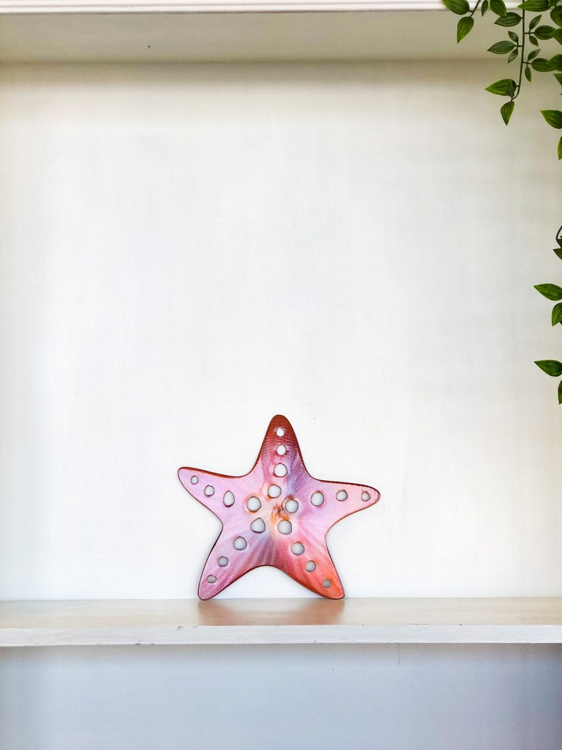 Metal Starfish Wall Art With Powder Coat 34 Color Options - Etsy