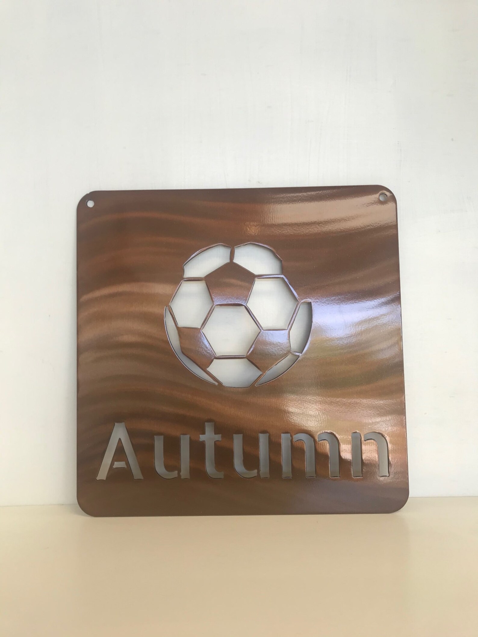 Personalized Metal Soccer Wall Art With Name, Choose Your Powder Coat ...