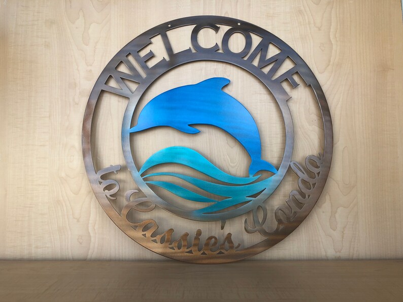 Personalized Dolphin Metal Sign Customizable Weatherproof | Etsy
