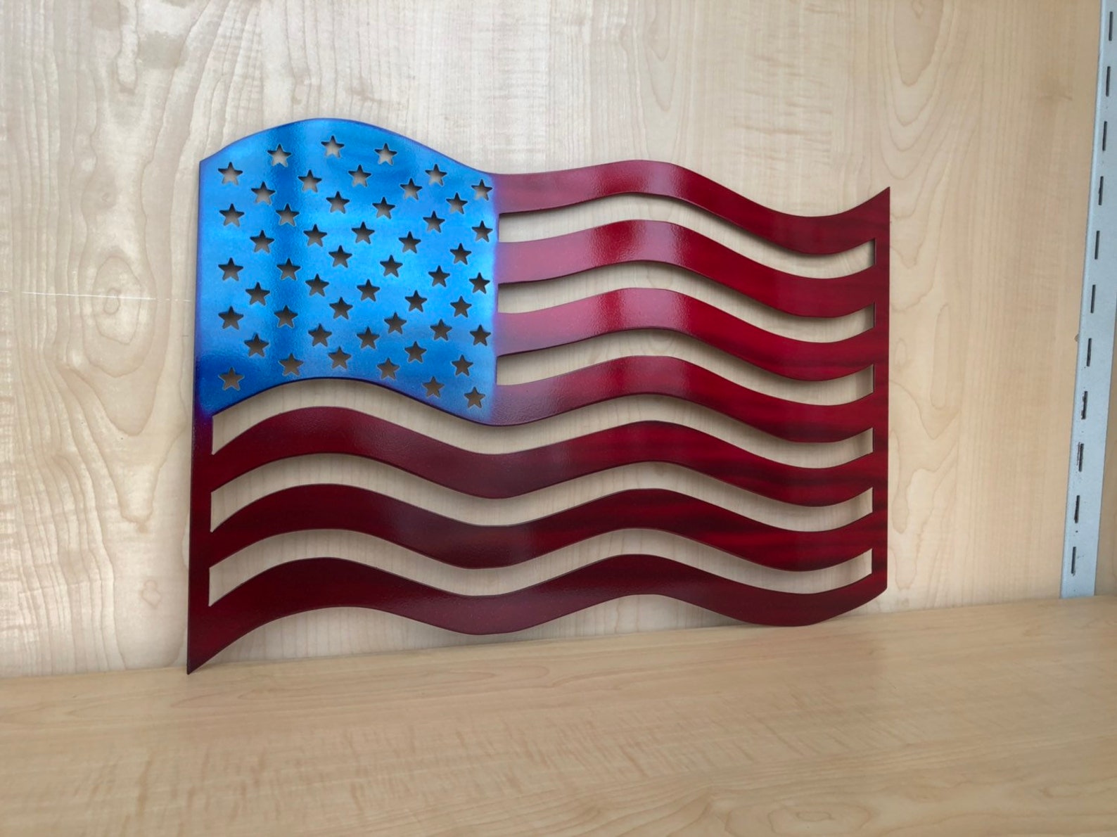 Metal Waving American Flag With Multiple Color Options - Etsy