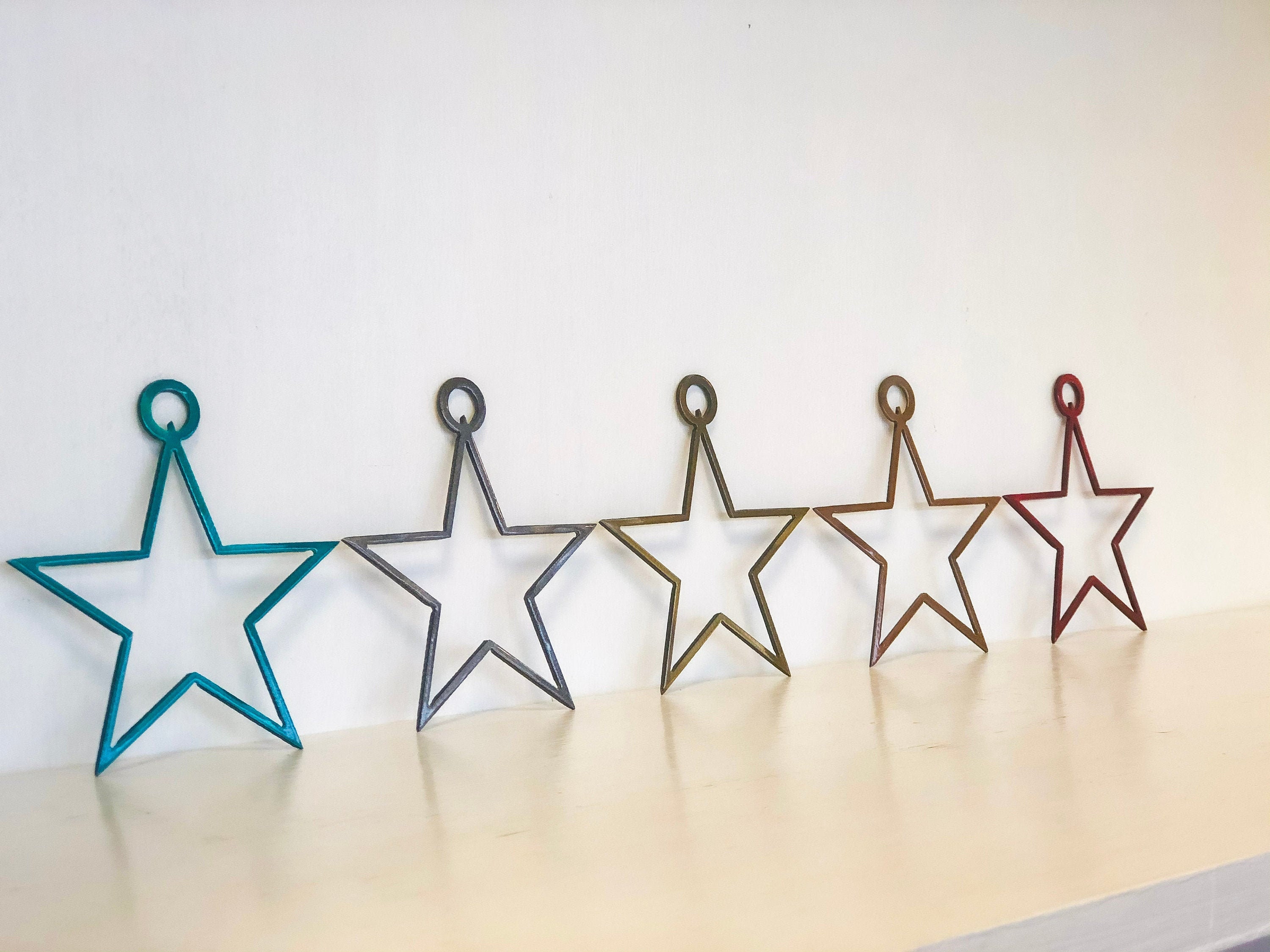 Star Metal Christmas Tree Ornament | Etsy
