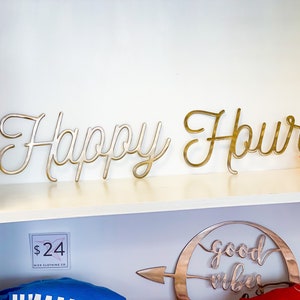 Happy Hour Metal Wall Art: Bar Cart Decor - Etsy