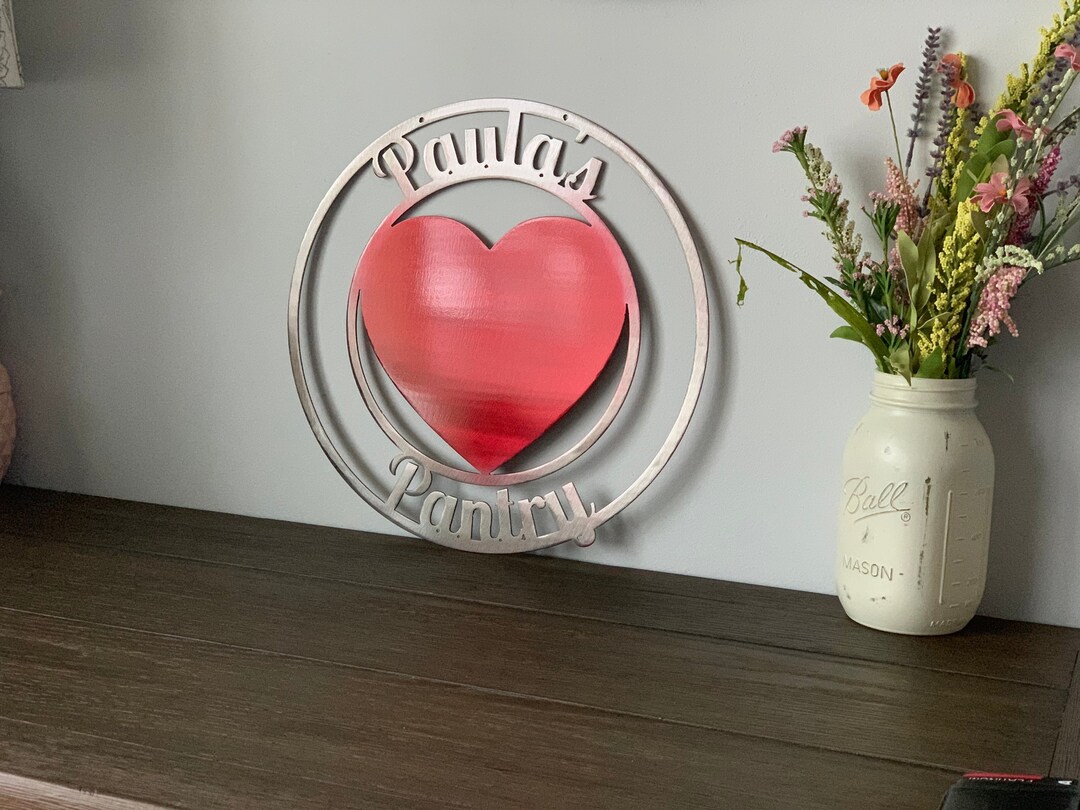 Personalized Heart Metal Sign: Custom Home Decor - Etsy