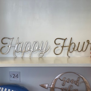 Happy Hour Metal Wall Art: Bar Cart Decor - Etsy