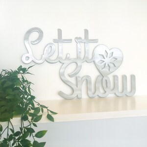 Let It Snow Metal Wall Art With Powder Coat - Etsy