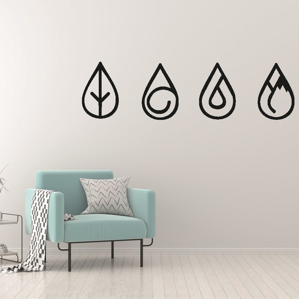 Four Elements Art Wood Wall Decor - Etsy