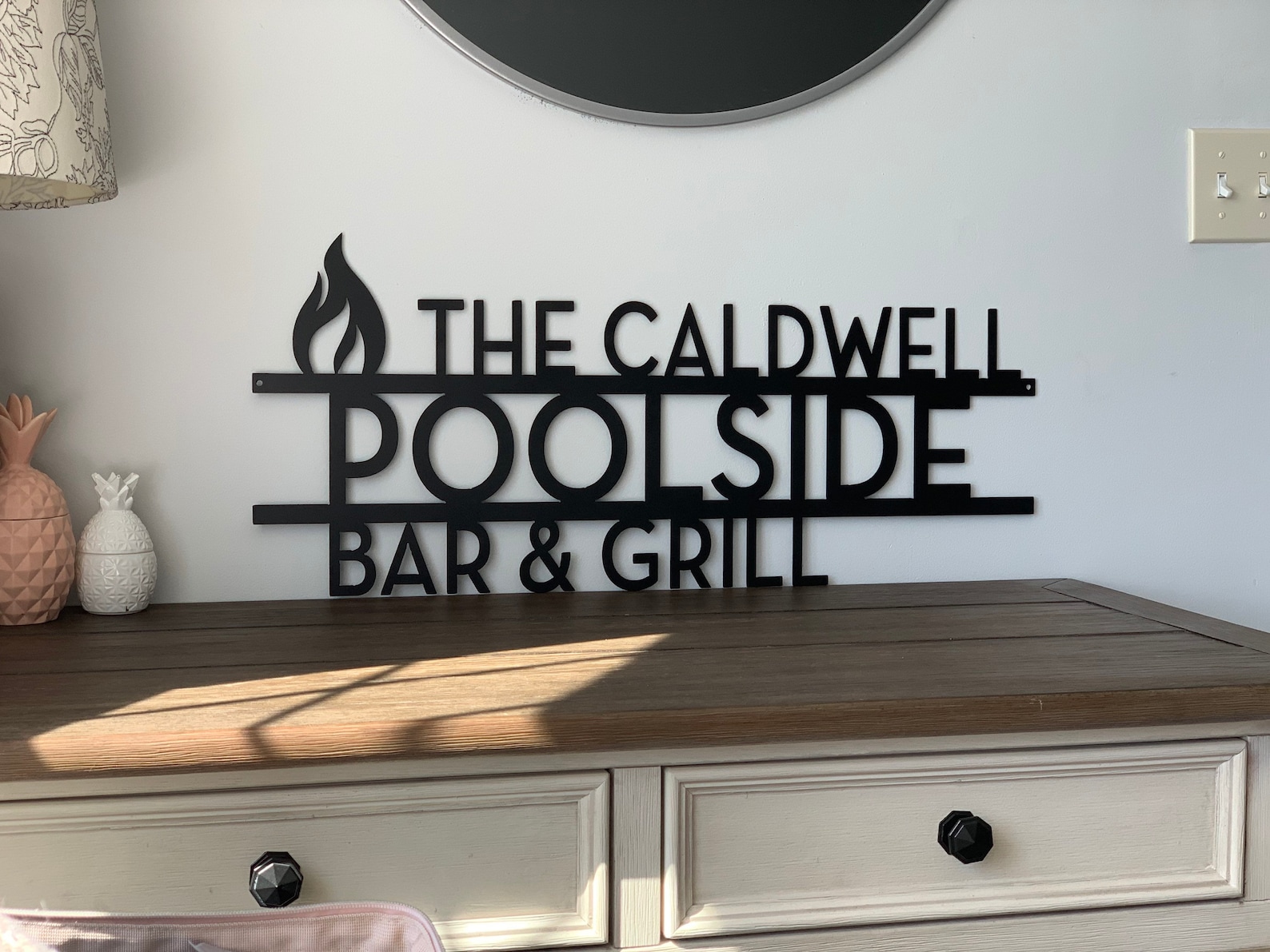 Personalized Bar & Grill Sign Metal Wall Art Outdoor Patio - Etsy