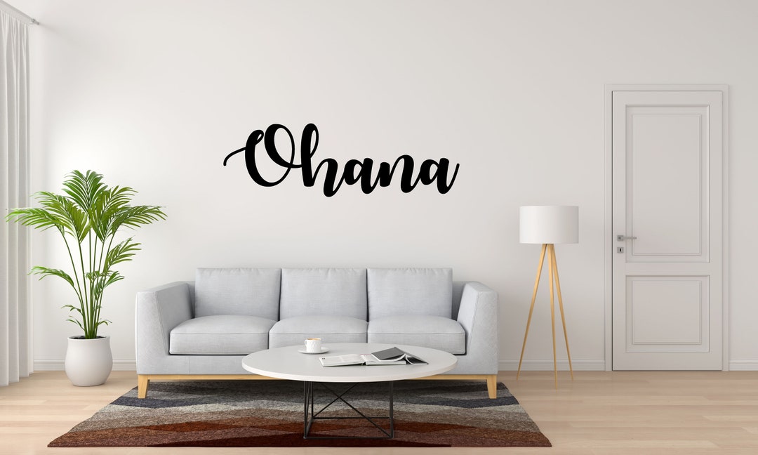 Ohana Metal Wall Art in Script | Hawaiian Decor | Powder Coated Sign ...