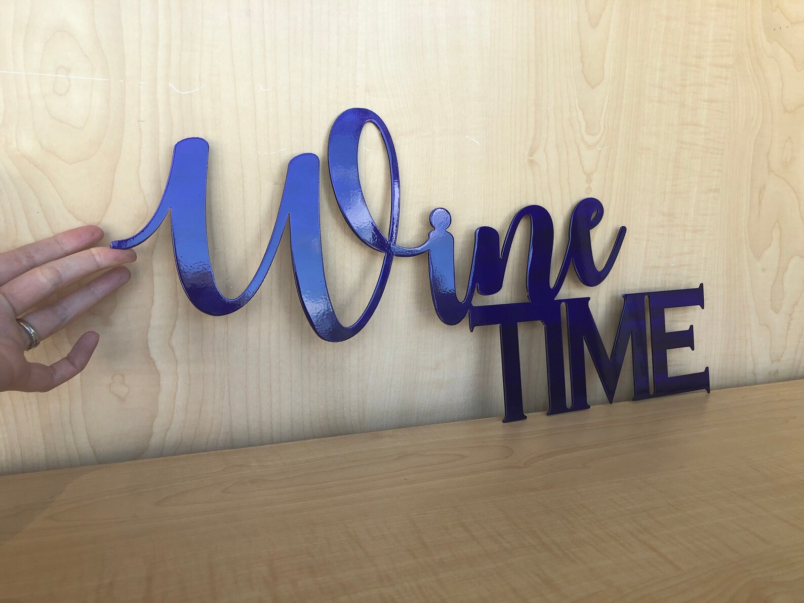 Metal Wine Time Wall Art Sign With Powder Coat Lots of - Etsy