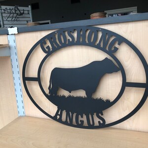 Personalized Metal Bull or Cattle Ranch Oval Sign, Choose Any Powder ...